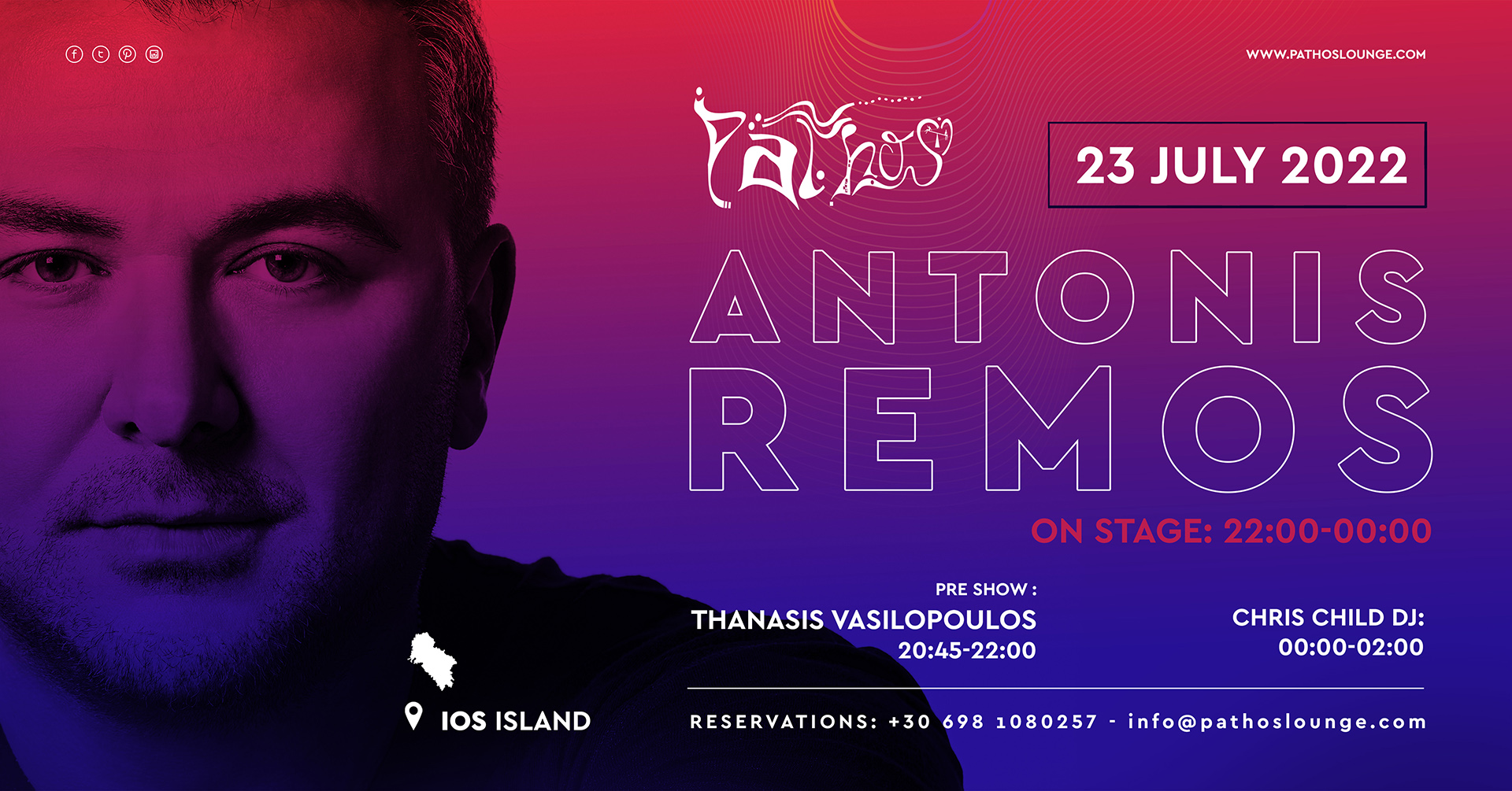 ANTONIS REMOS | 23 JULY 2022 | PATHOS CLUB - LuxurIOS - Ios Island